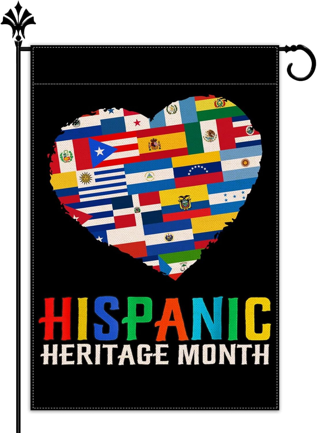 Hispanic Heritage Month Decoration Garden Flag Spanish Latino Countries ...