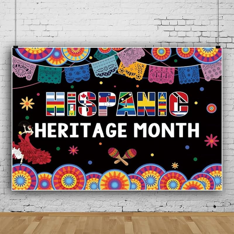 Hispanic Heritage Month Decorations Backdrop Latin American Spanish ...