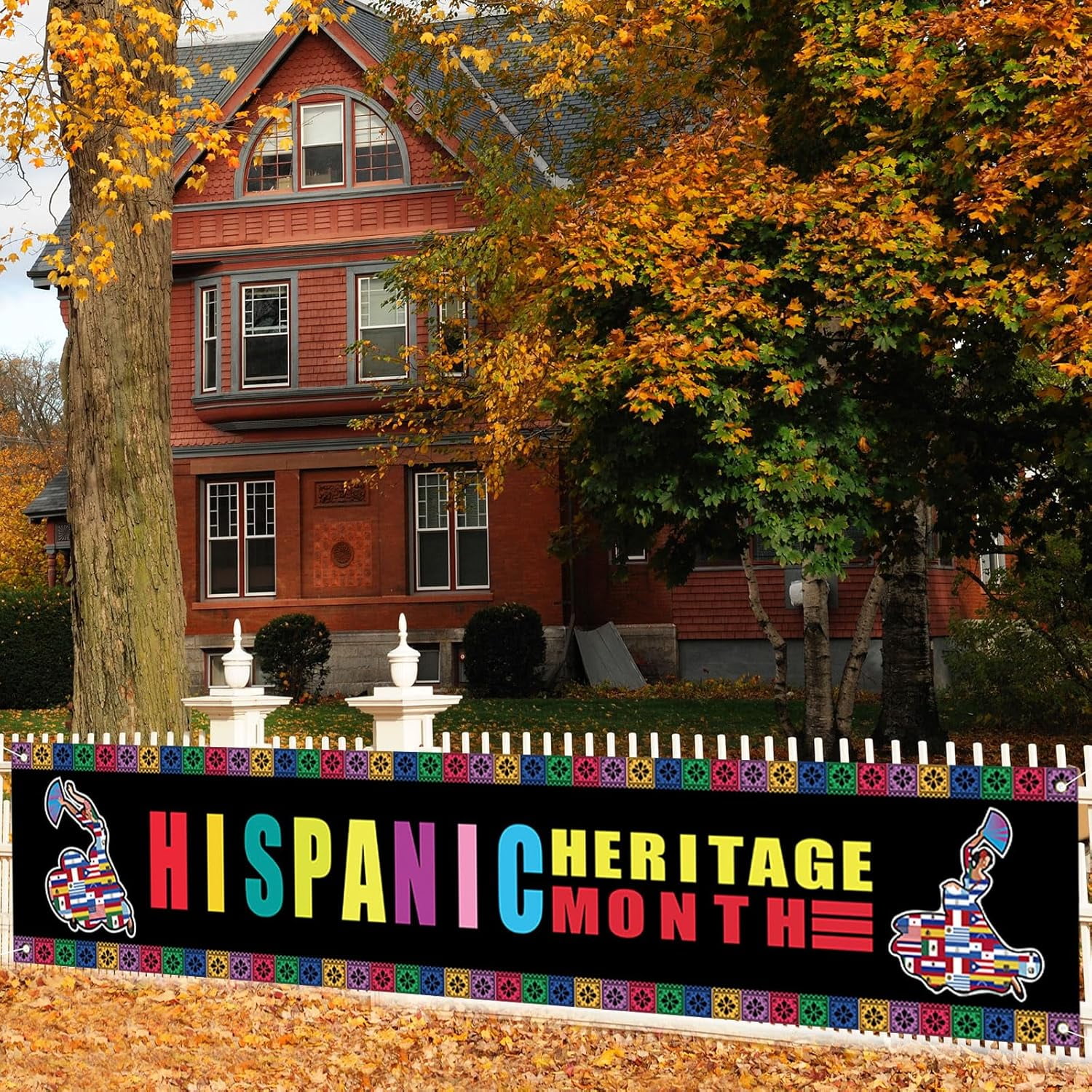Hispanic Heritage Month Decorations Banner for Fence World Flag Banner ...