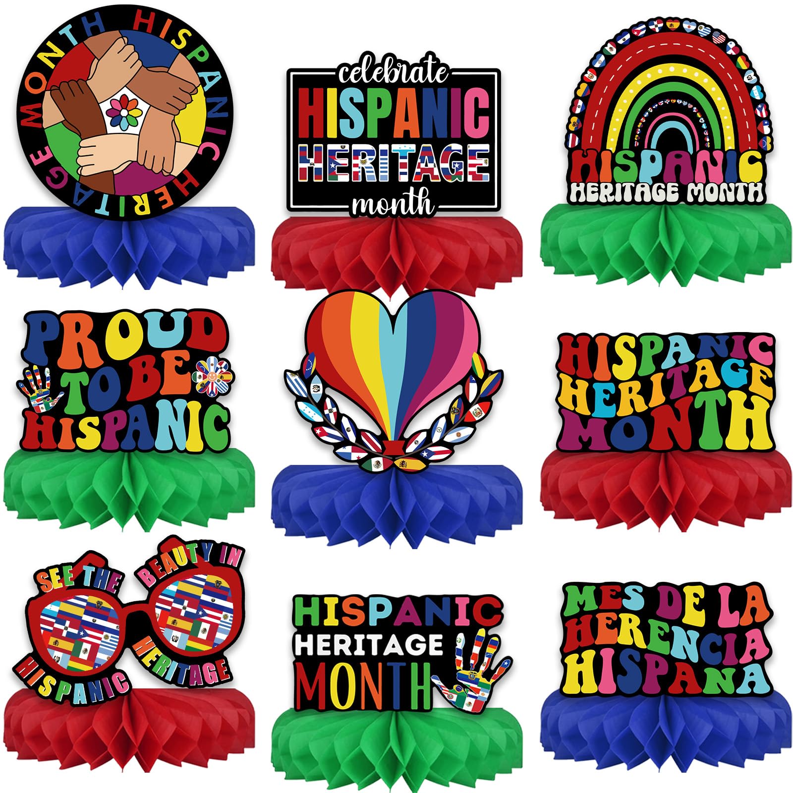 Hispanic Heritage Month Decorations Latin American 3D Double Toppers ...