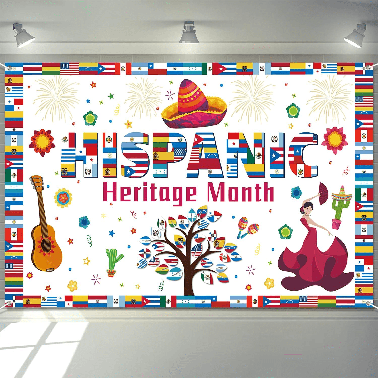 Hispanic Heritage Month Decorations, Latin American Backdrop Large ...