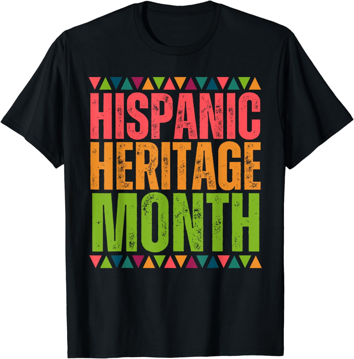 Hispanic Heritage Month Distressed Spanish Mexican Latino T-Shirt ...