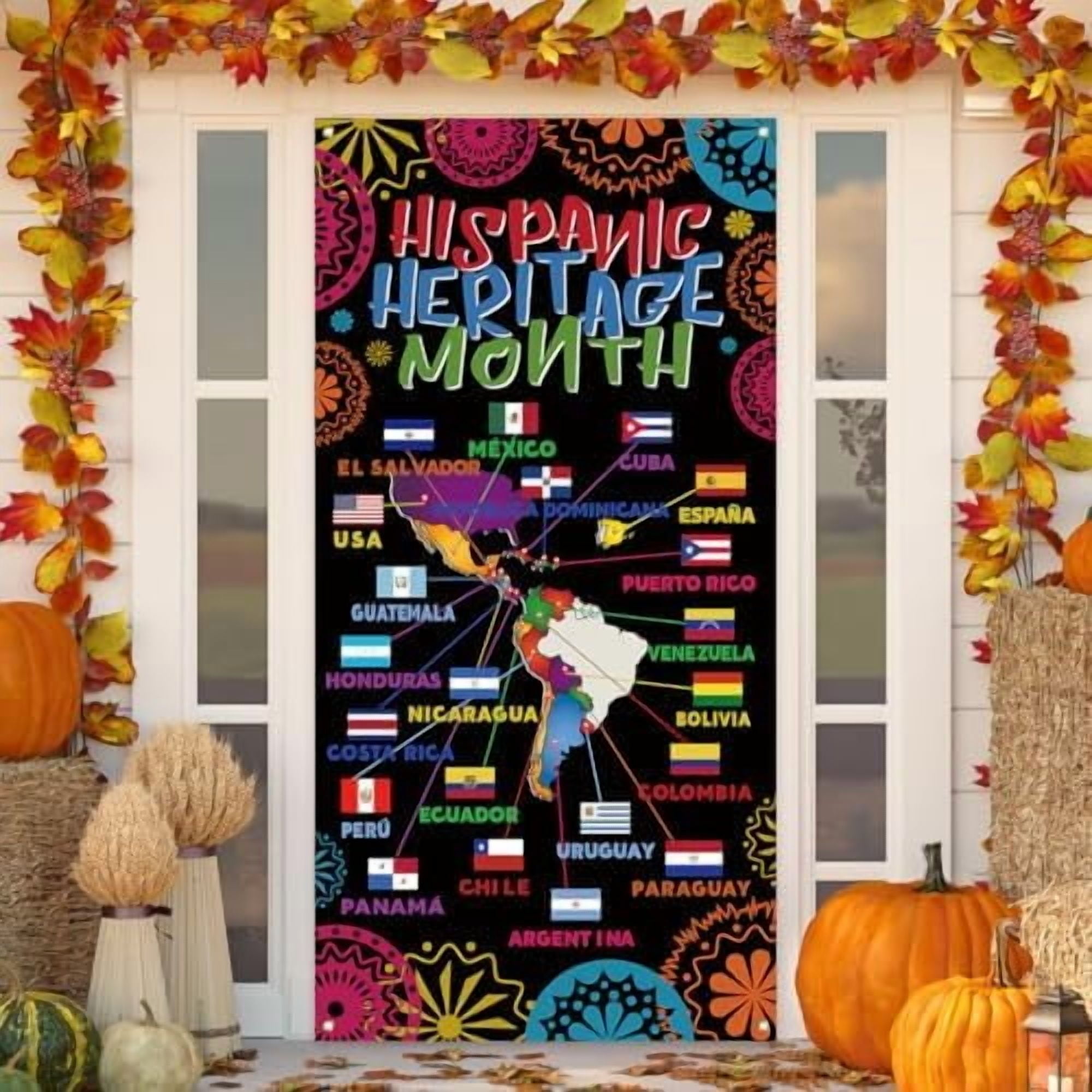 Hispanic Heritage Month Door Cover Latin American Banner Spanish ...