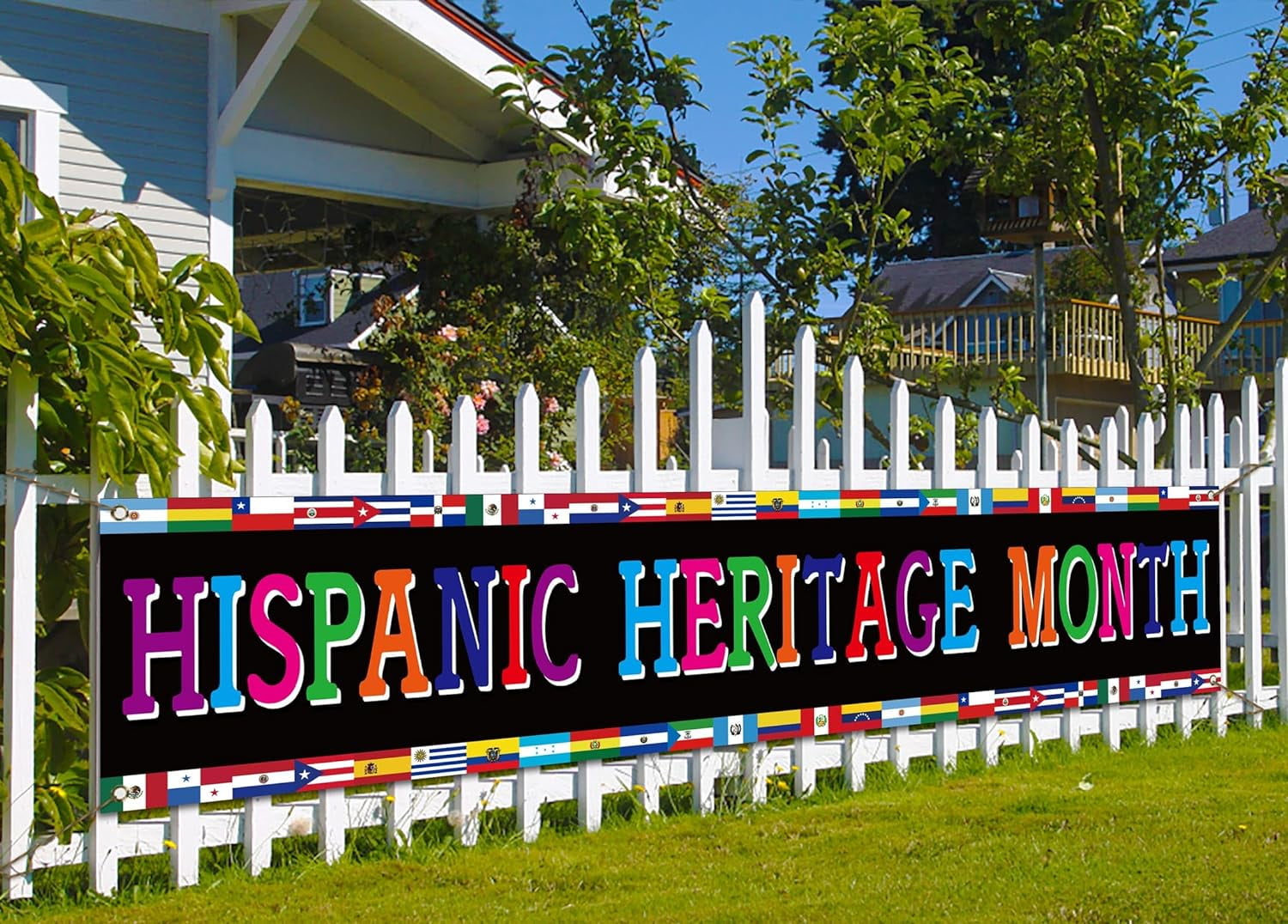 Hispanic Heritage Month Fence Banner 21 Spanish Speaking Countries ...