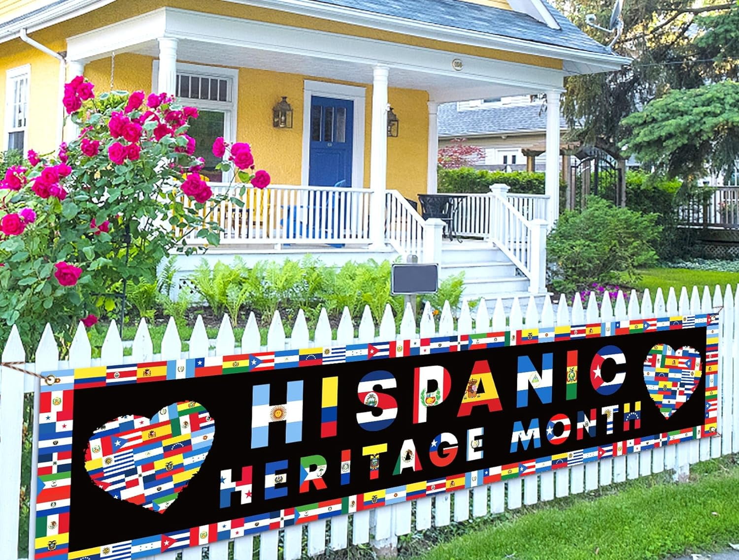 Hispanic Heritage Month Fence Banner Latino 21 Spanish Speaking ...