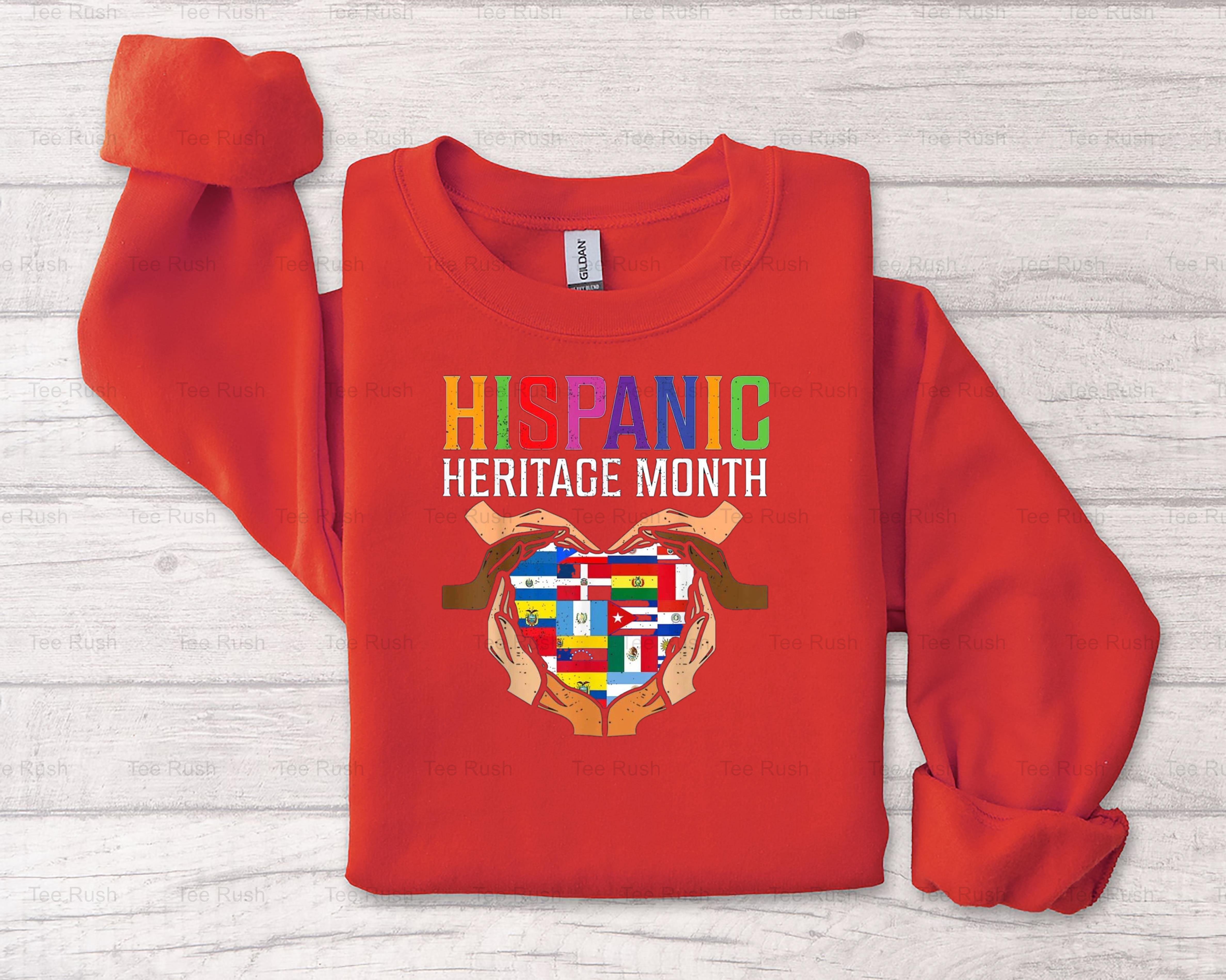 Hispanic Heritage Month Hands Countries Heart Flags, Latino, Culture ...