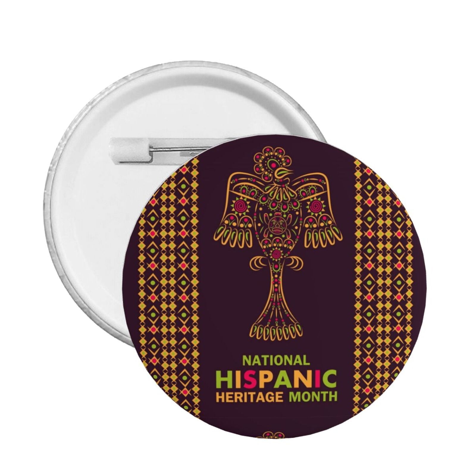 Hispanic Heritage Month Latin American 2024 Pin Button Badge ...