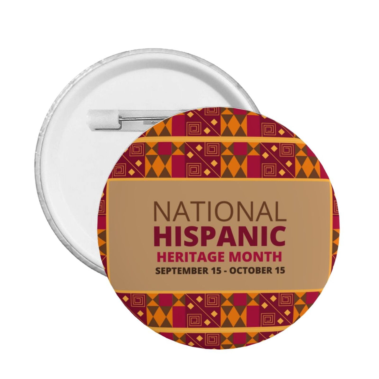 Hispanic Heritage Month Latin American 2024 Pin Button Badge ...