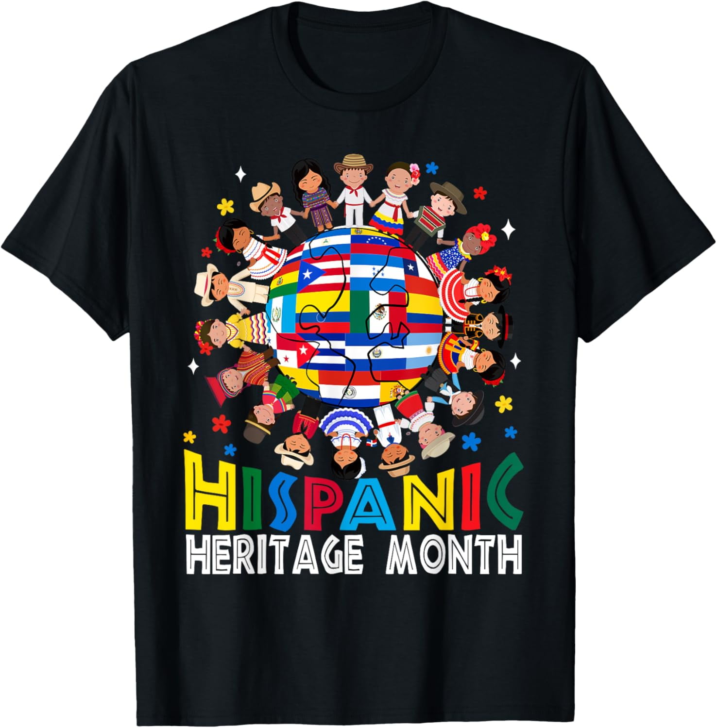 Hispanic Heritage Month Latino Puerto Rico Boys Girls Kids T-Shirt ...