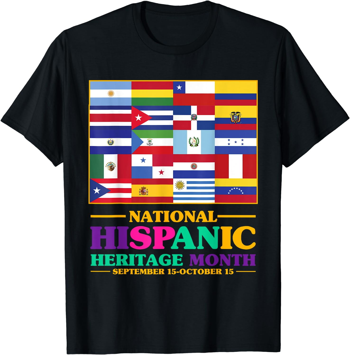 Hispanic Heritage Month Mes De La Herencia Hispana T-Shirt - Walmart.com