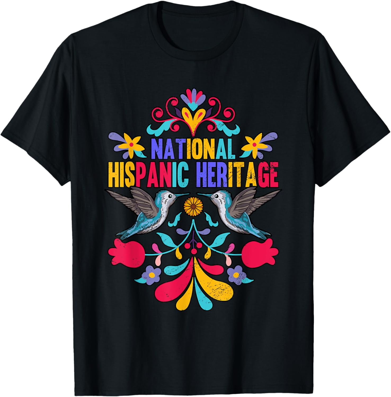 Hispanic Heritage Month National Latino Countries Flags T-Shirt ...