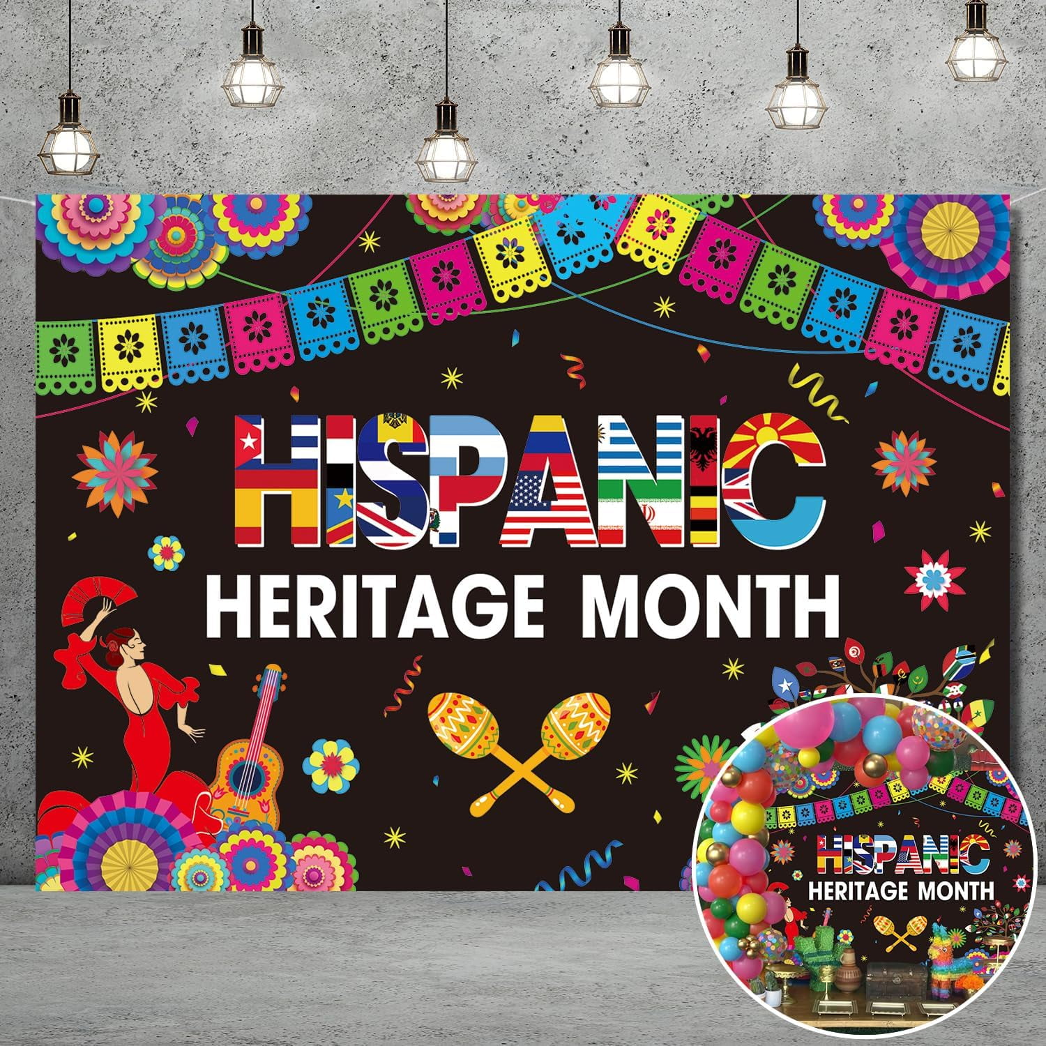 Hispanic Heritage Month Pretty Backdrop Banner Spanish Classroom ...