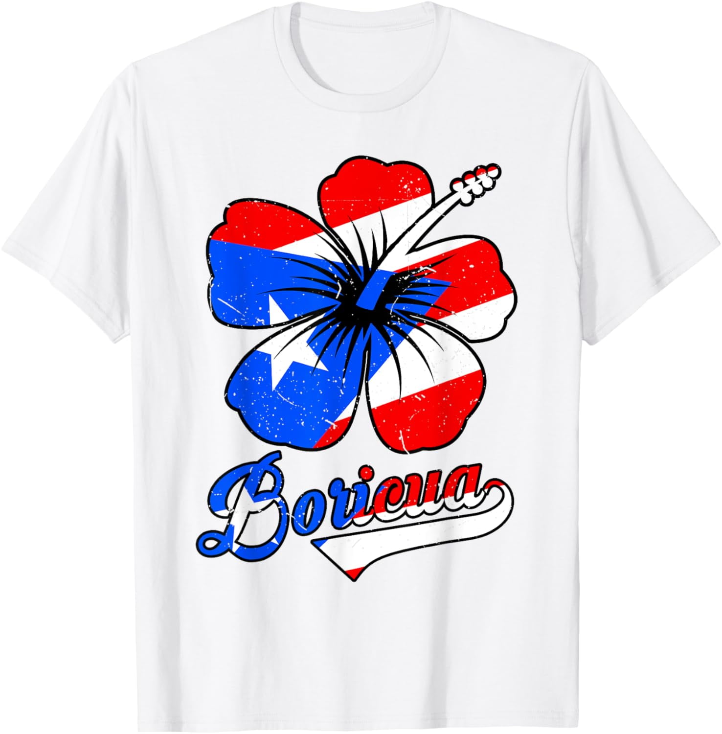 Hispanic Heritage Month Puerto Rico Flag Boricua Flower T-ShirtMen and ...