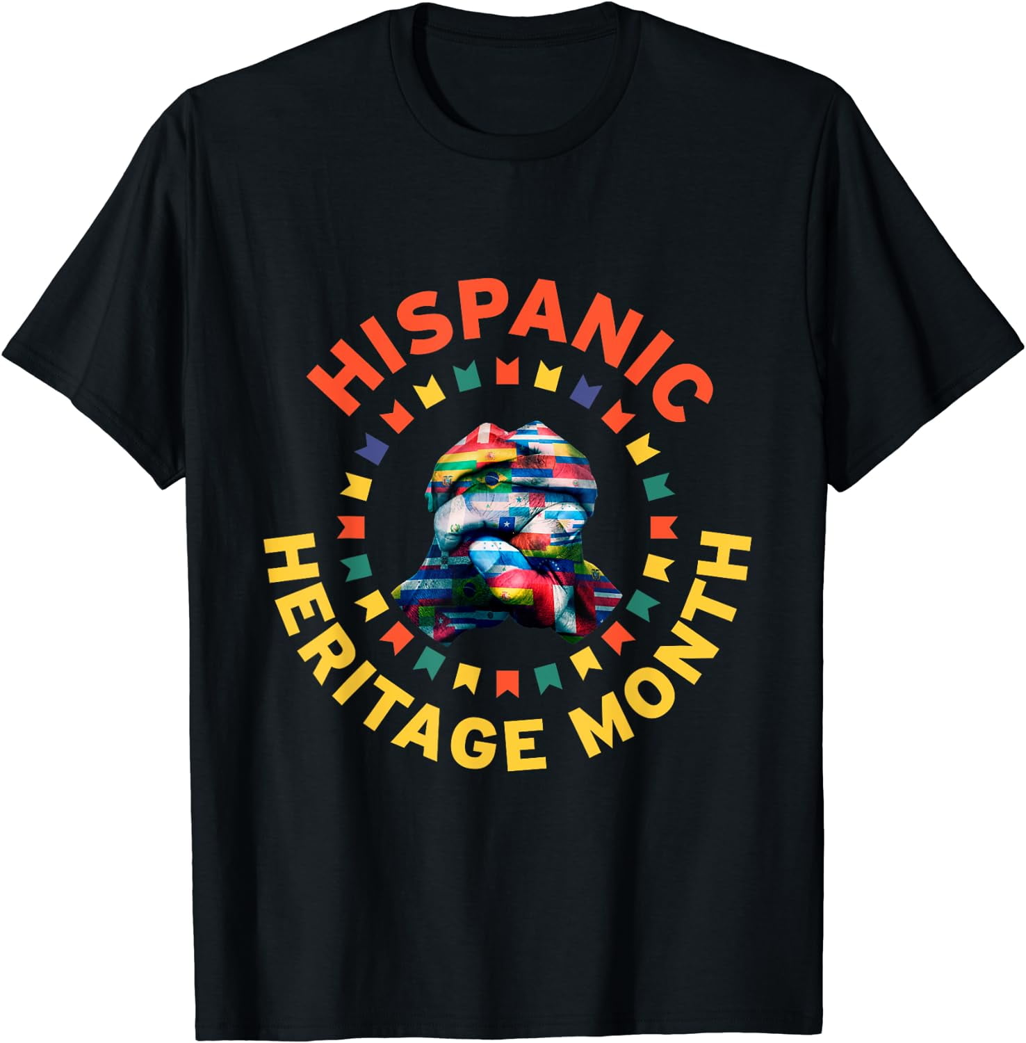 Hispanic Heritage Month Shirt Countries Flag Holding Hands T-Shirt ...
