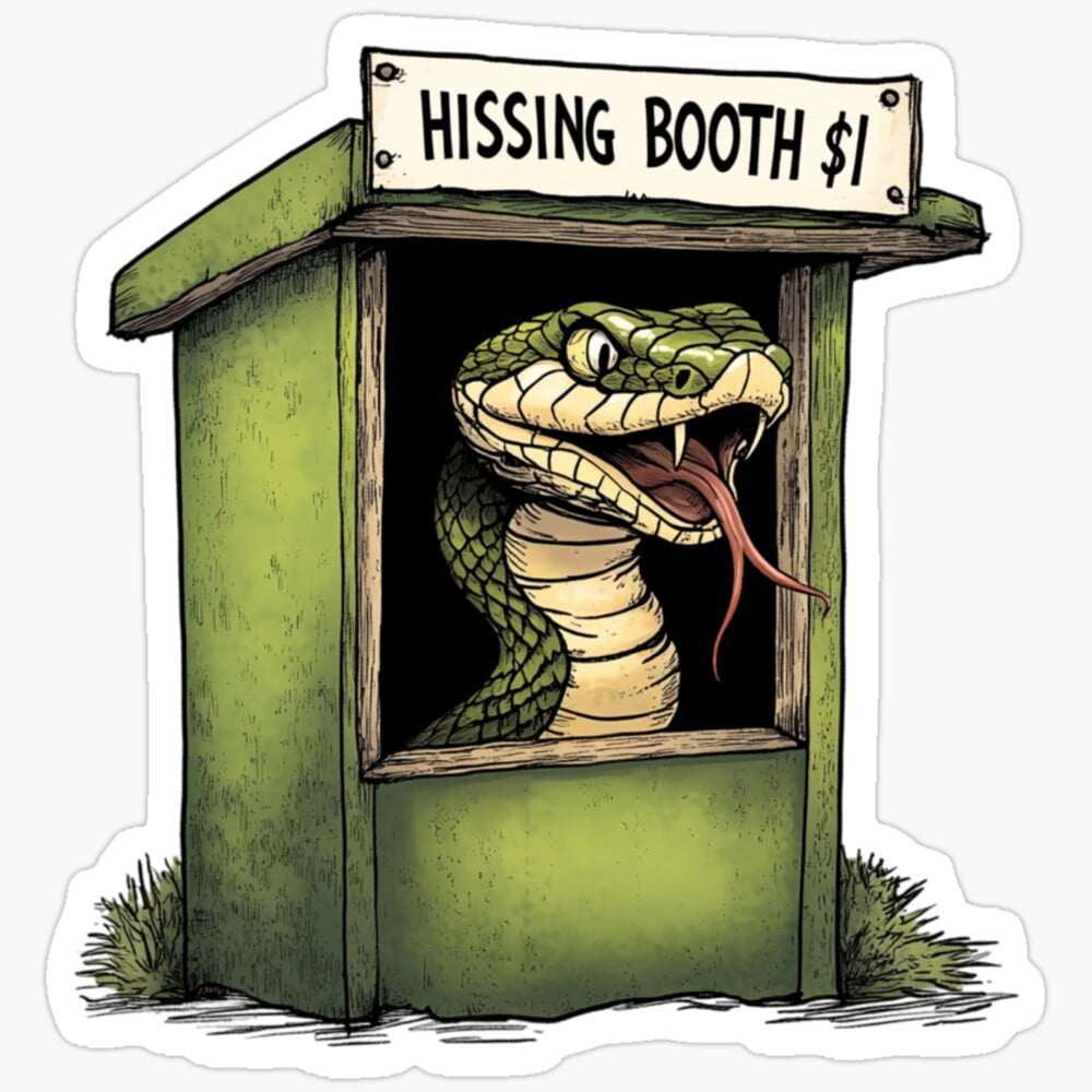 Hissing Booth Snake Stickerphone Decal Water Bottle Stickers, Vinyl ...