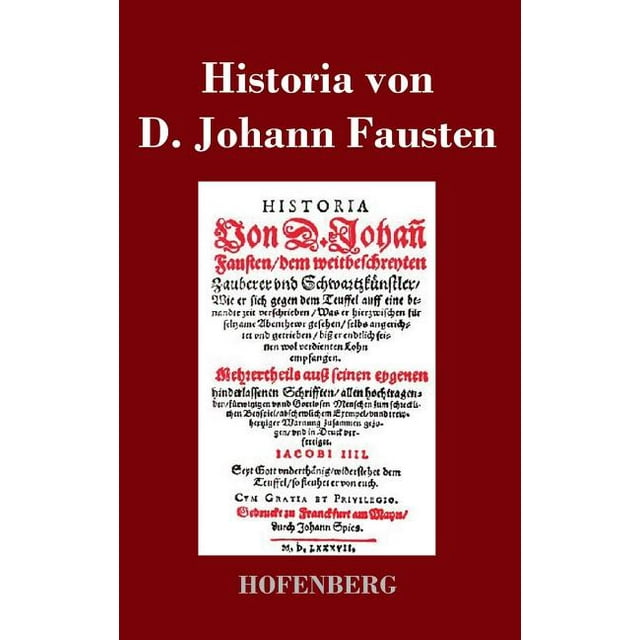 Historia von D. Johann Fausten (Hardcover) - Walmart.com