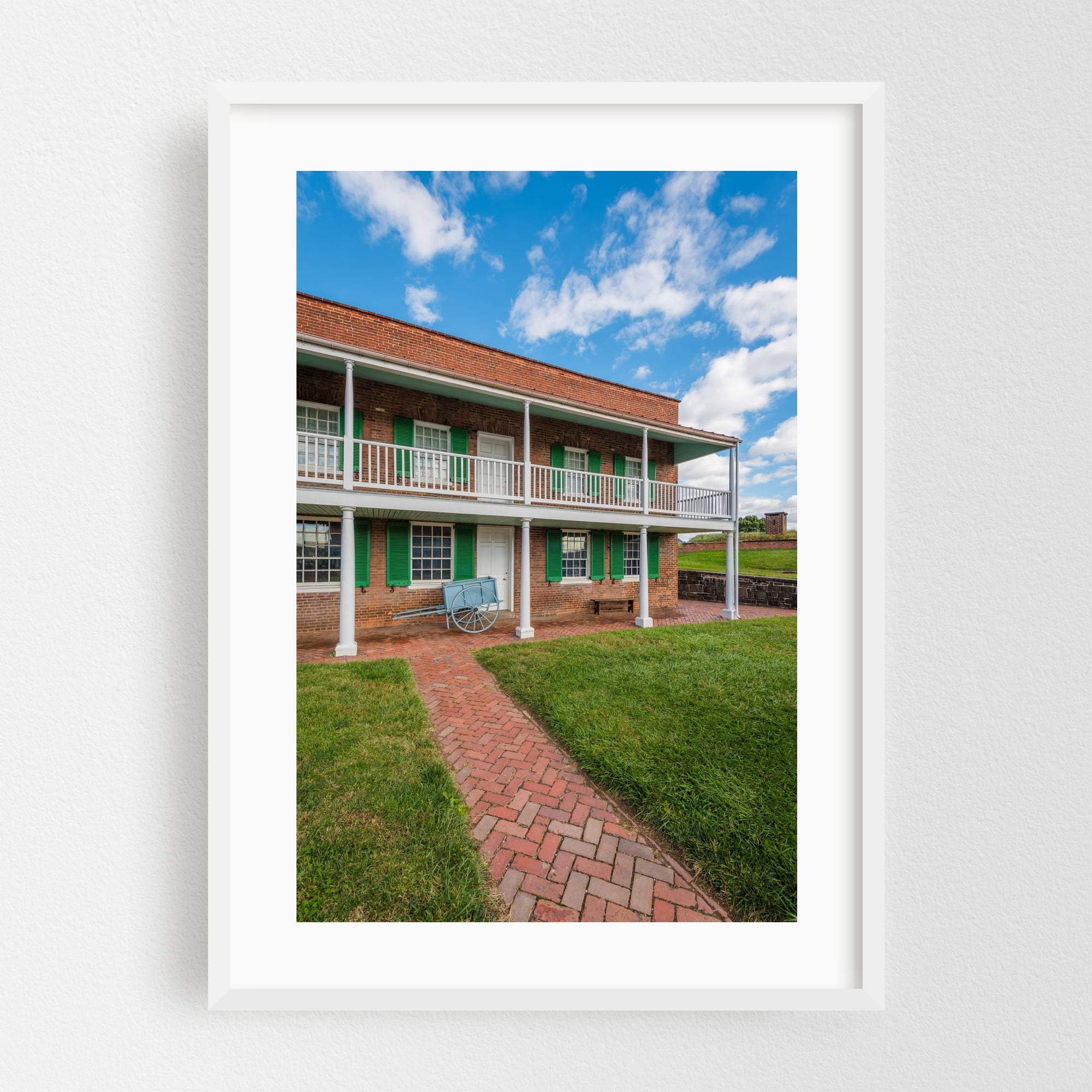 Historic Barracks - Baltimore Maryland Photography White Framed Wall ...