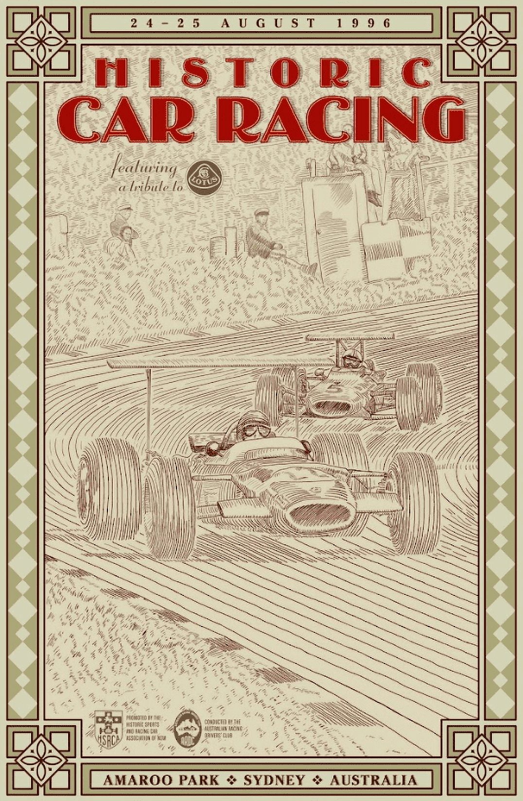 Historic Car Racing Poster - Classic Motorsport Event, Iconic Racing ...