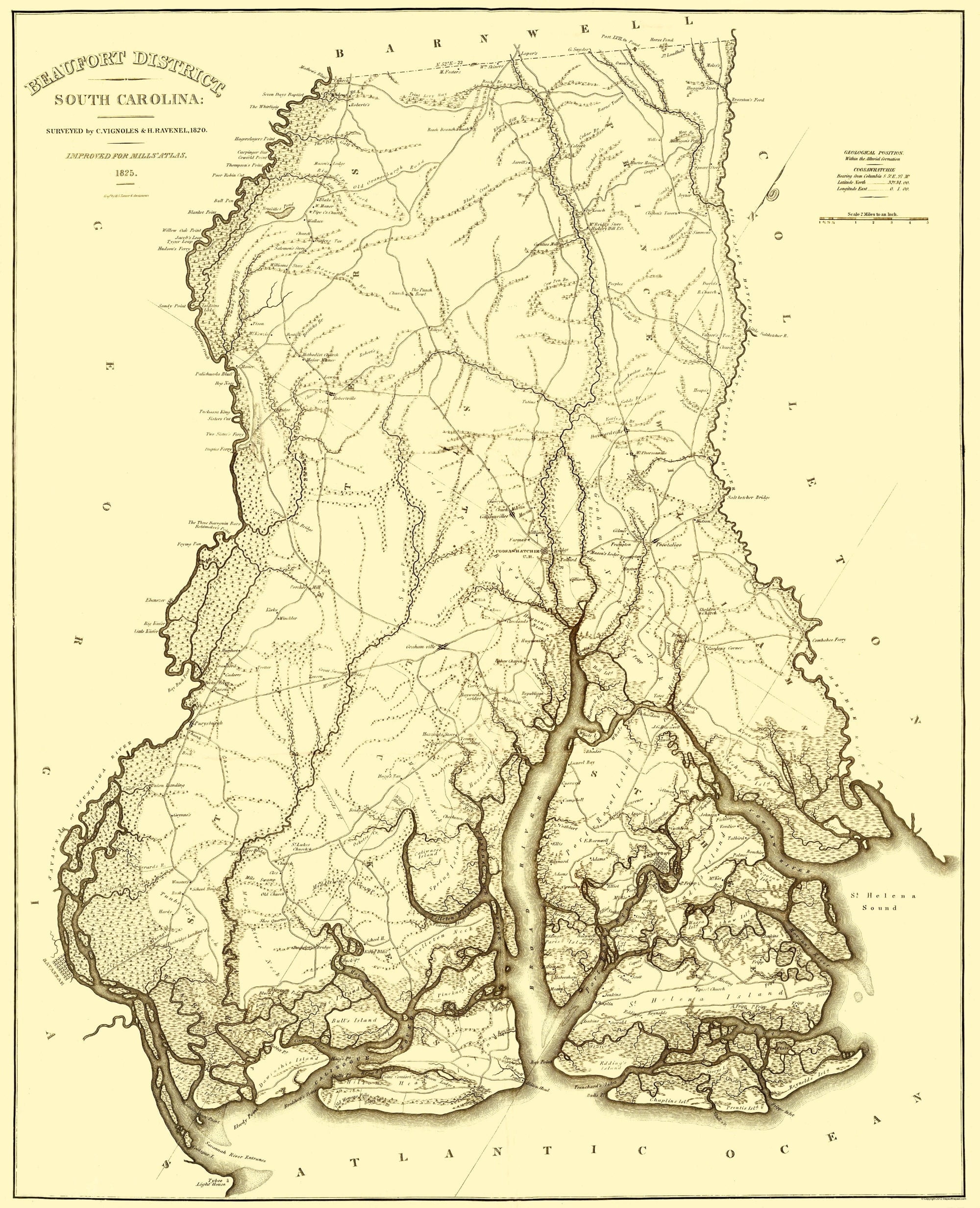 Historic City Map - Beaufort Hilton Head South Carolina - Tanner 1862 ...