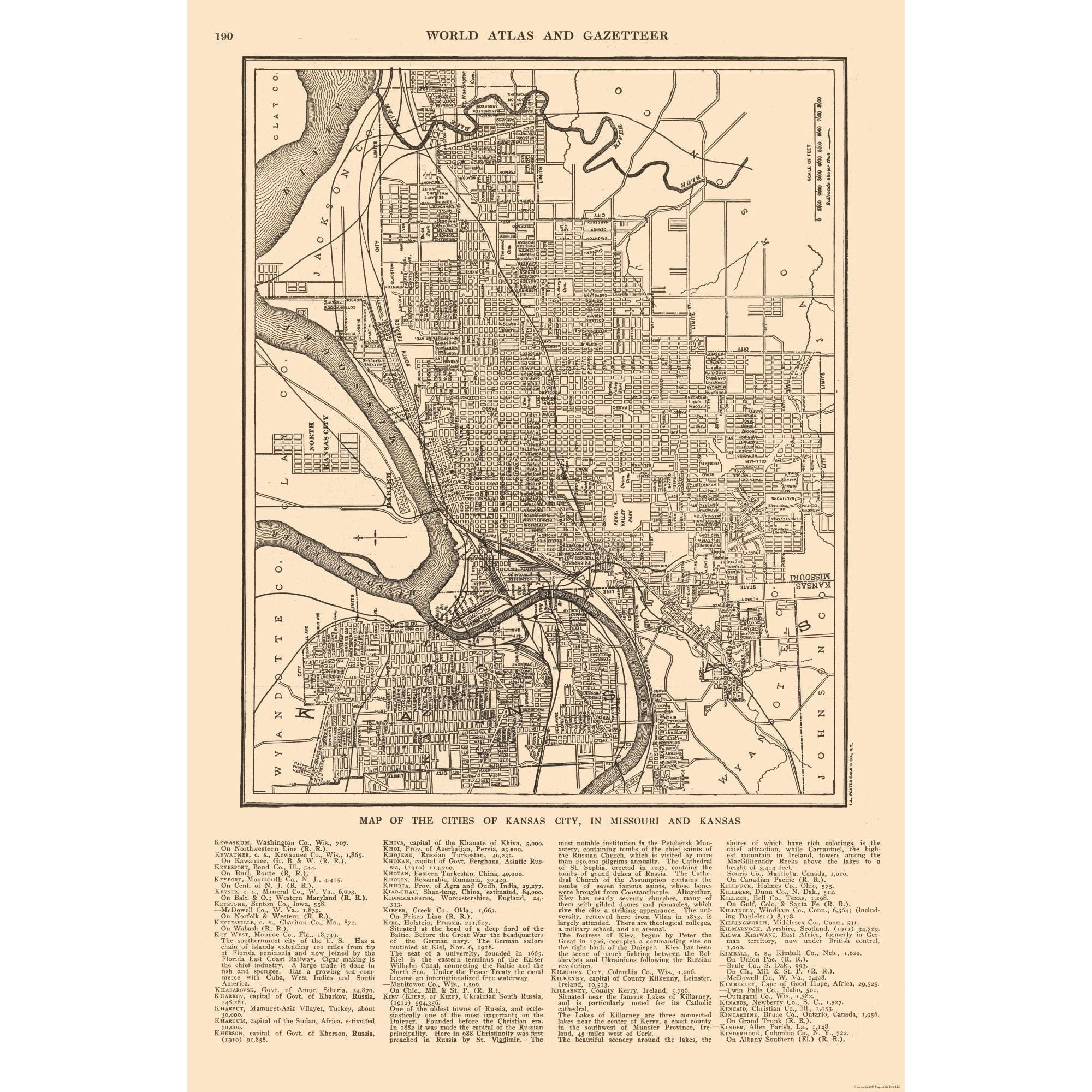 Historic City Map - Kansas City Missouri - Reynold 1921 - 23 x 35.00 ...