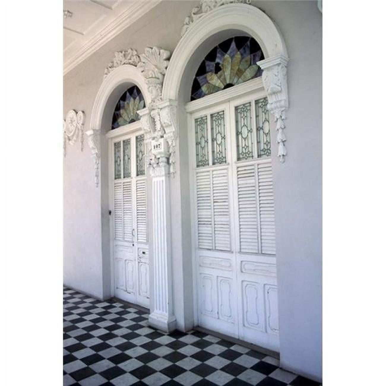 Historic District Doors with Stucco Decor & Tiled Floor Puerto Rico ...