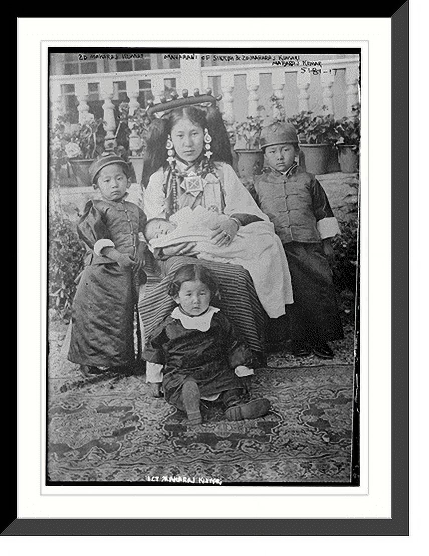 Historic Framed Print, 2d Maharaha of Kumar, Maharani of Sikkim & 2d ...