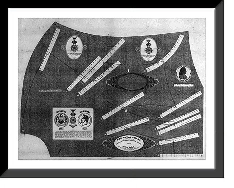 Historic Framed Print, [3 tailor's cutting charts for dresses]: The ...