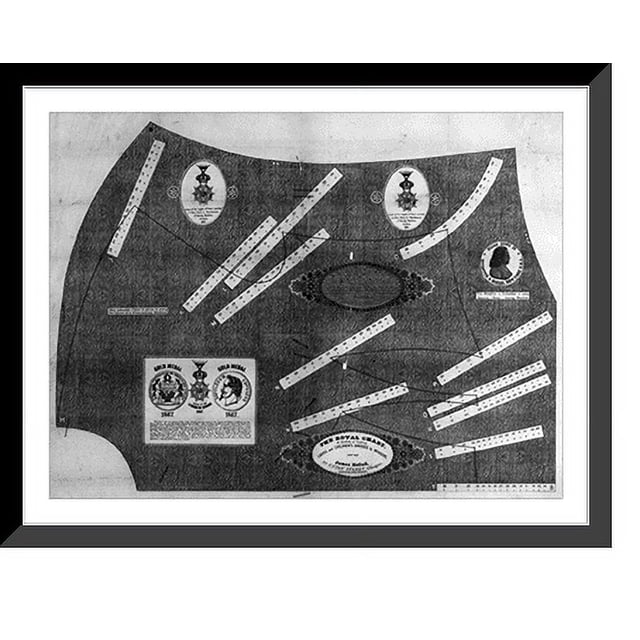 Historic Framed Print, [3 tailor's cutting charts for dresses]: The ...