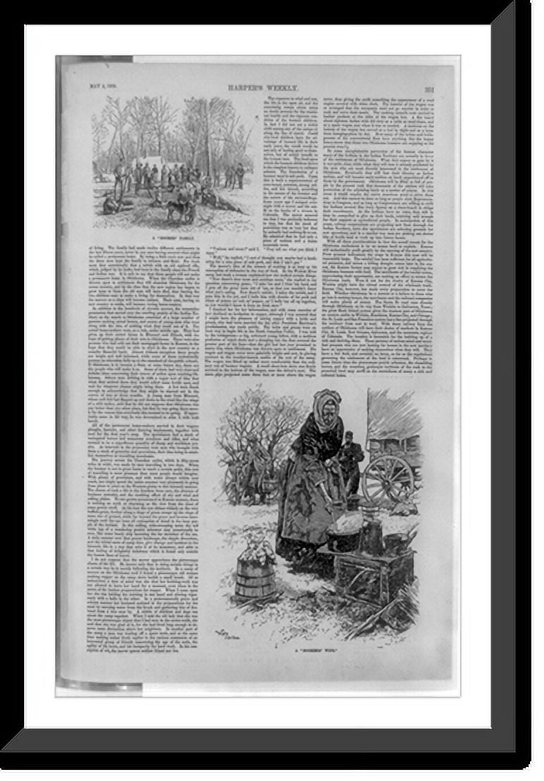 Historic Framed Print, A Boomer" family.Davies. A "boomer's" wife /Witt ...