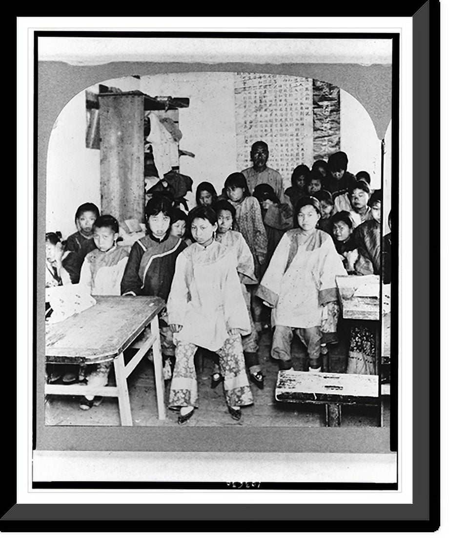 Historic Framed Print, A Chinese school for girls, Che-foo, China, 17-7 ...