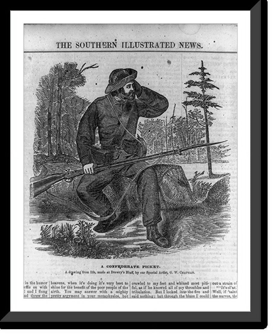 Historic Framed Print, A Confederate picket, 17-7/8" x 21-7/8 ...