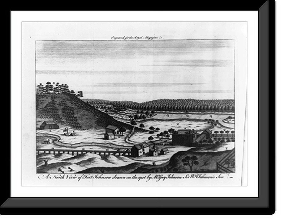 Historic Framed Print, A North view of Fort Johnson, drawn on the spot ...