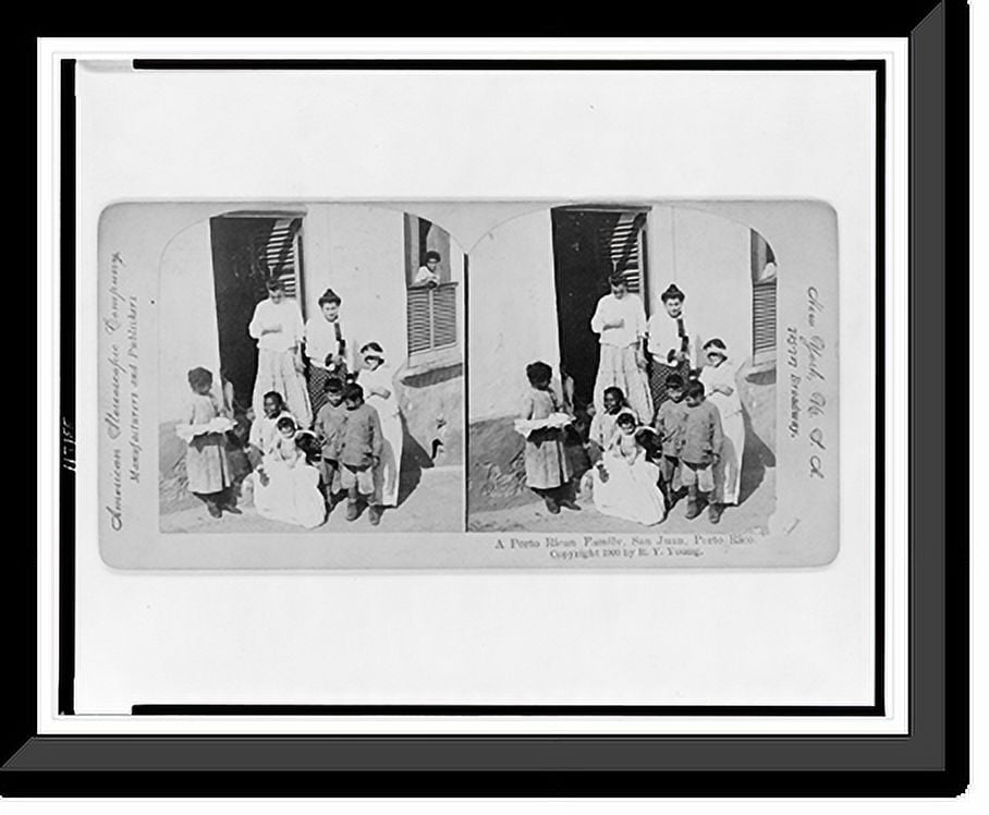 Historic Framed Print, A Porto Rican family, San Juan, Porto Rico, 17-7 ...