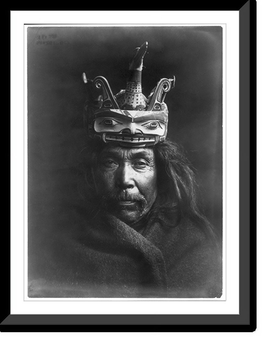 Historic Framed Print, A Tluwulahu mask. Tsawatenok, 17-7/8" x 21-7/8 ...