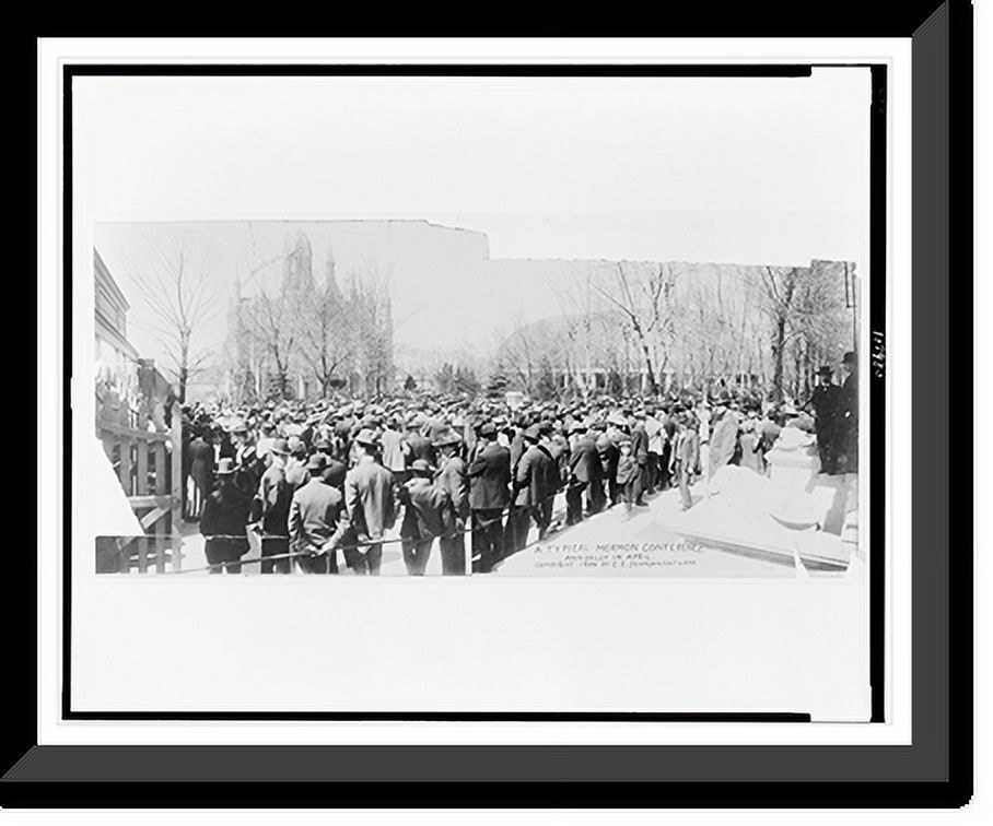 Historic Framed Print, A Typical Mormon conference, annually in April ...