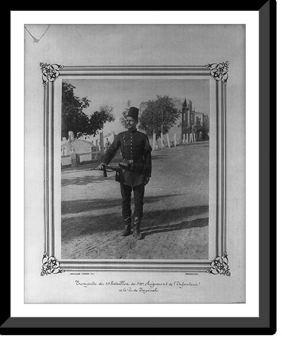 Historic Framed Print, [A bugler of the First Battalion of the Fifth ...