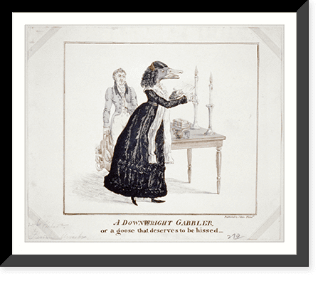 Historic Framed Print, A downright gabbler, or a goose that deserves to ...