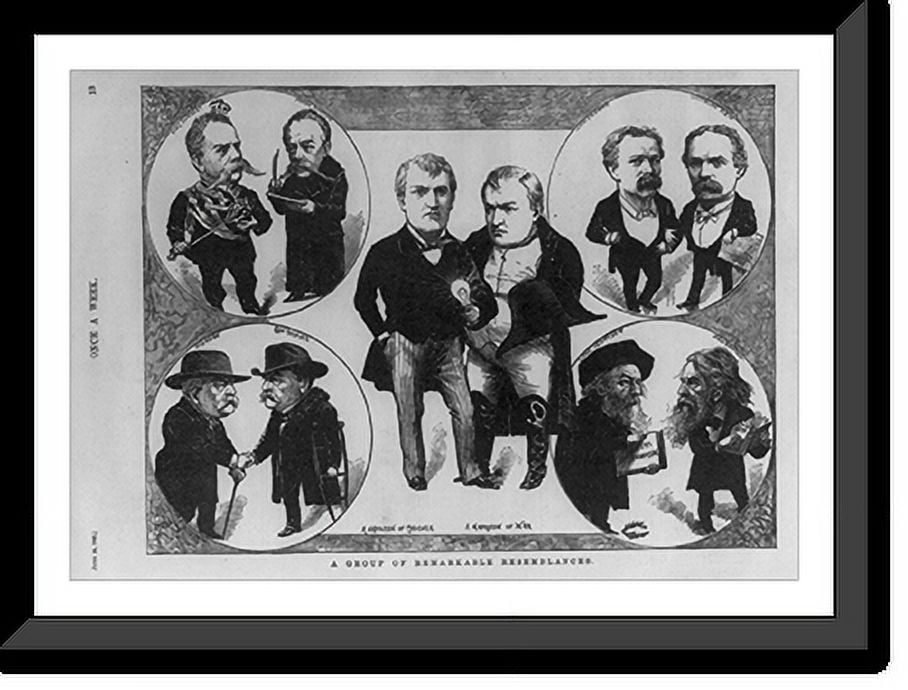 Historic Framed Print, A group of remarkable resemblances, 17-7/8" x 21 ...