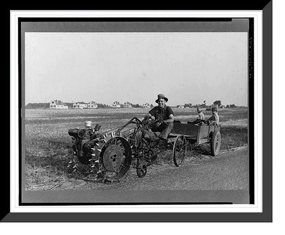 Historic Framed Print, A homesteader at Decatur, Indiana, with a garden ...