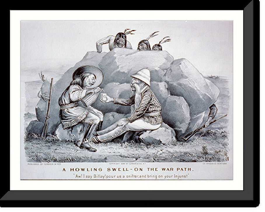 Historic Framed Print, A howling swell. on the war path: aw! I say ...