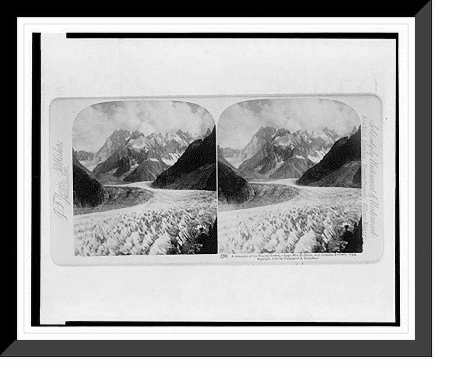 Historic Framed Print, A remnant of the Glacial period - huge Mer de ...