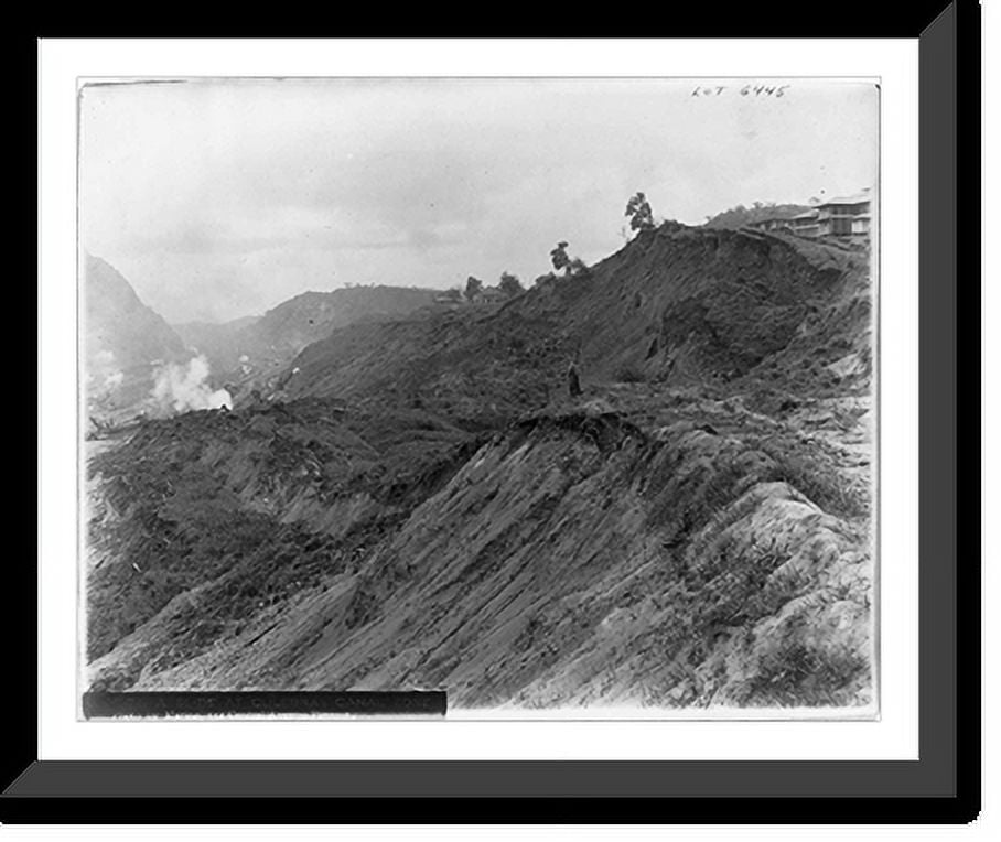 Historic Framed Print, A slide at Culebra, [Panama] Canal Zone, 17-7/8 ...