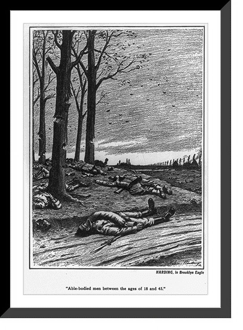 Historic Framed Print, Able-bodied men between the ages of 18 and 45 ...