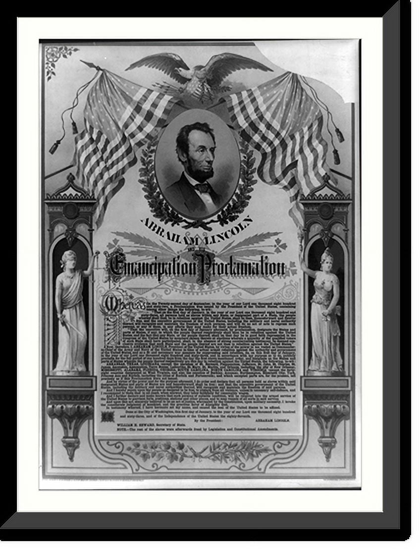 Historic Framed Print, Abraham Lincoln and his Emancipation ...