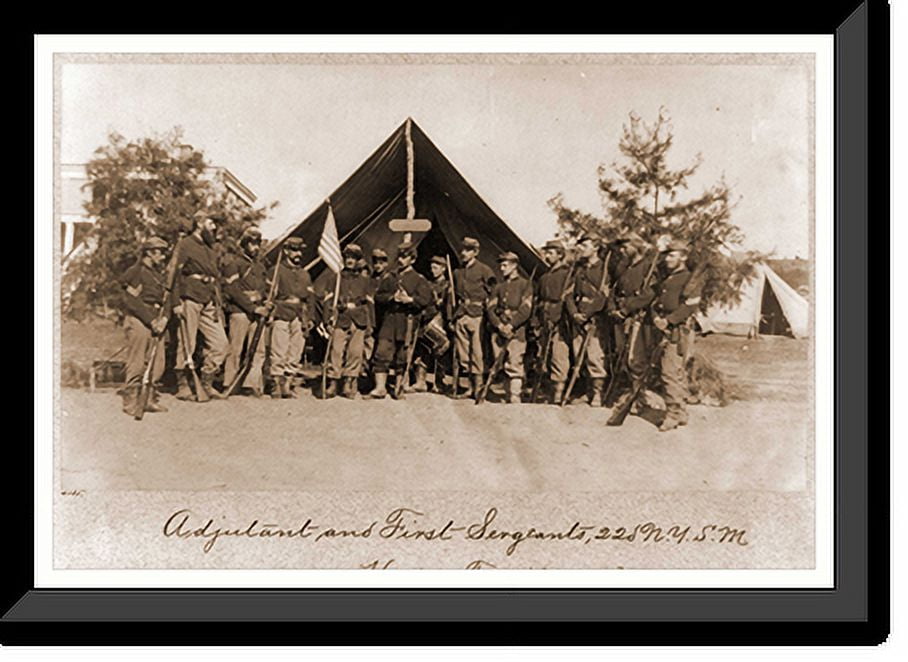 Historic Framed Print, Adjutant and First Sergeants 22d New York State ...