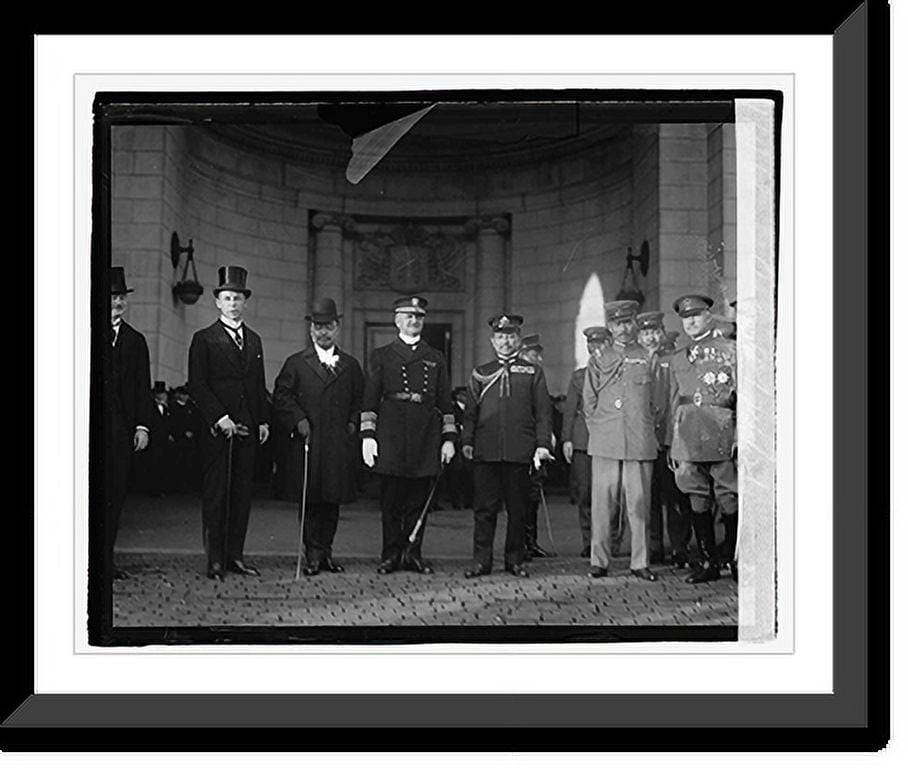 Historic Framed Print, [Admil. Kato & Maj. Gen'l. K. Tanaka and group ...