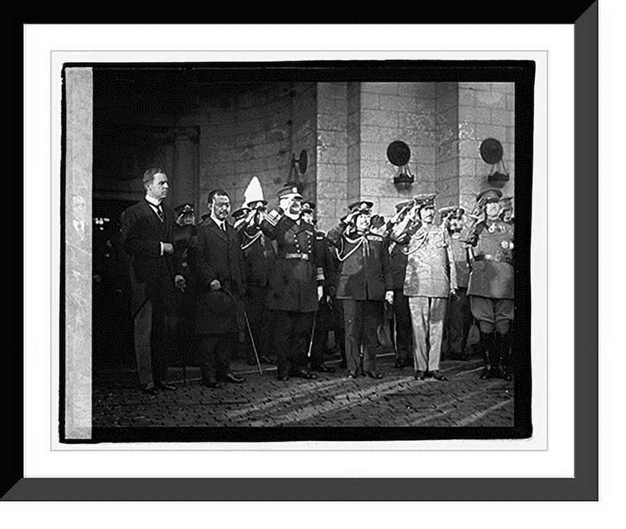 Historic Framed Print, [Admil. Kato & Maj. Gen'l. K. Tanaka and group ...