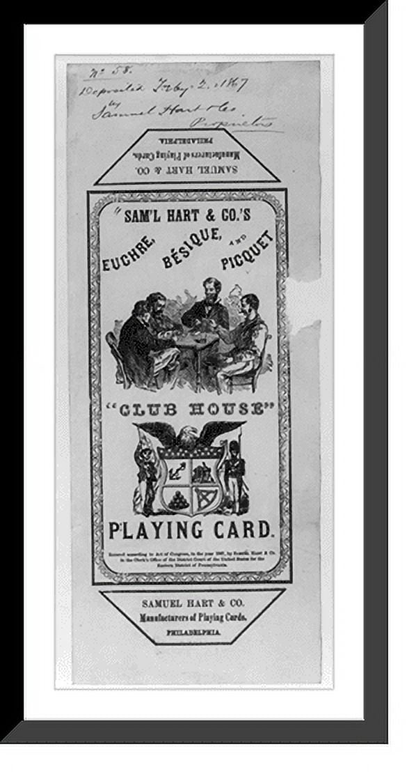 Historic Framed Print, [Advertisement for American Playing Cards:] Club ...