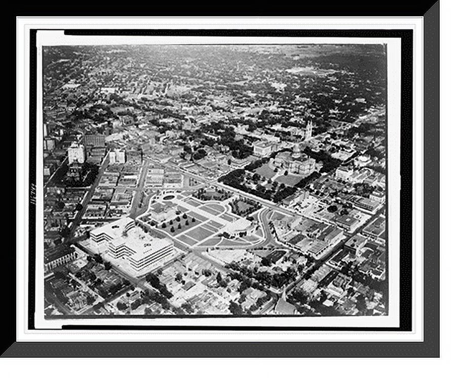 Historic Framed Print, [Aerial view of Denver, Colorado], 17-7/8" x 21 ...