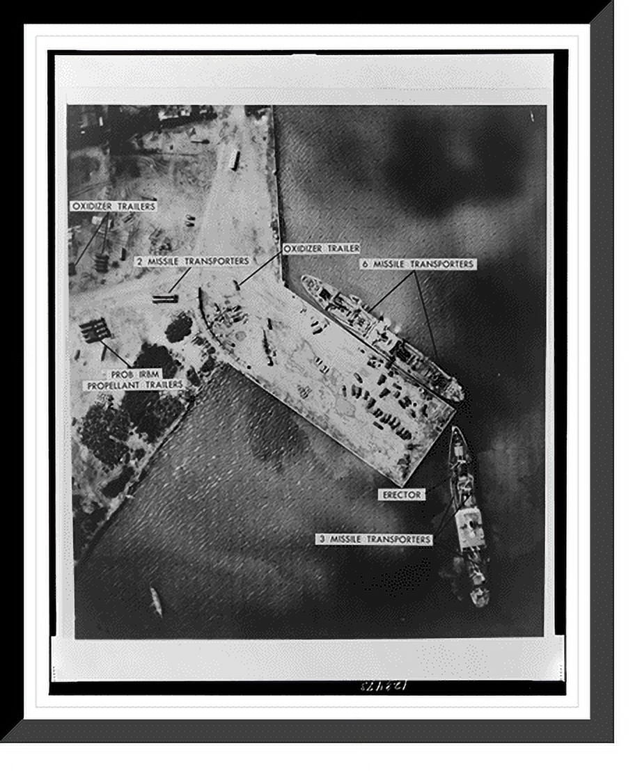 Historic Framed Print, [Aerial view of Mariel naval port in Cuba ...